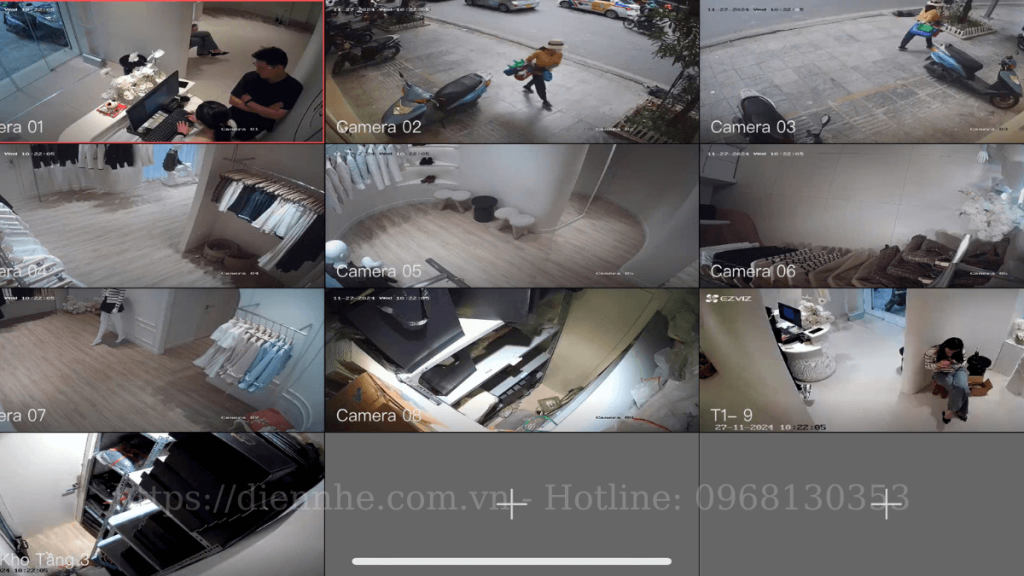 Lắp camera quan sát , âm thanh nhạc nền cho joie des roses Bà Triệu ...